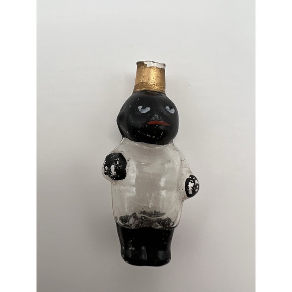 Art | Antique Germany Miniature Perfume Blown Glass Black Face Bottle ...